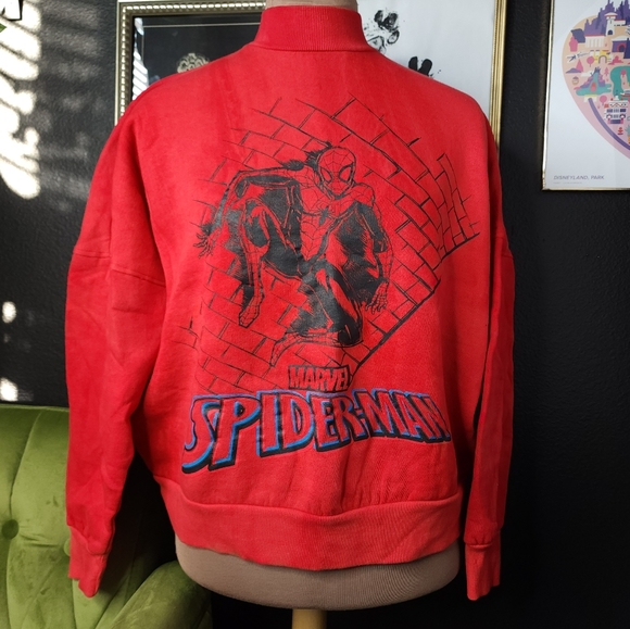 Her Universe | Sweaters | Marvel Spiderman Mock Neck Girls Sweatshirt ...